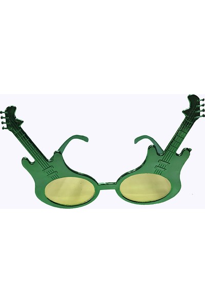 Elasya Hediyelik Rockn Roll Retro Gitar Şekilli Parti Gözlüğü Yeşil Renk Elasya Hediyelik Rockn Roll Retro Gitar Şekilli Parti Gözlüğü Yeşil Renk