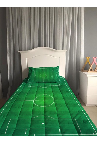 Consept Home Futbol Sahası Tek Kişilik Dört Mevsim Nevresim Takımı