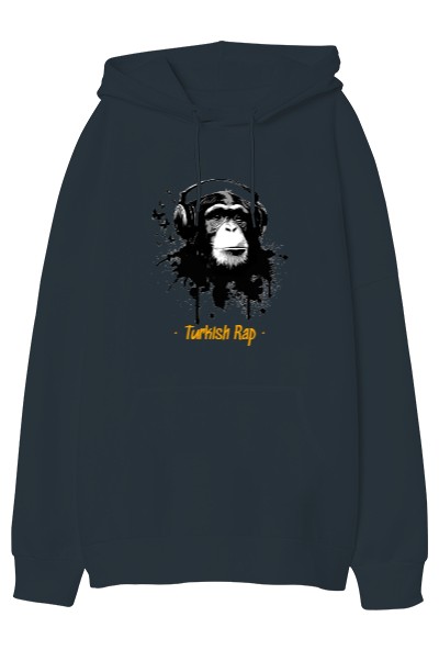 Turkish Rap Music Oversize Unisex Kapüşonlu Sweatshirt