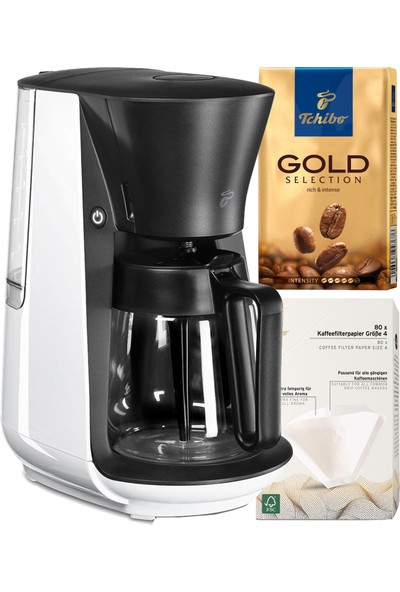 Tchibo Filtre Kahve Makinesi Let's Brew Beyaz Avantajlı Paket Tchibo Filtre Kahve Makinesi Let's Brew Beyaz Avantajlı Paket
