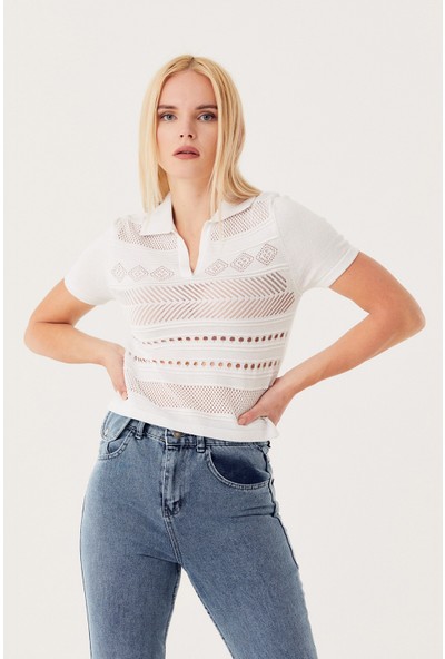 Polo Yaka Triko Bluz