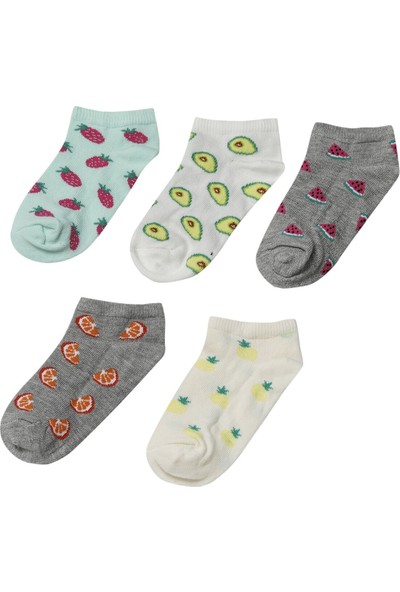 Polaris Fruıt 5 Lı Ptk-G 2fx Çok Renkli Kız Çocuk 5'LI Patik Çorap