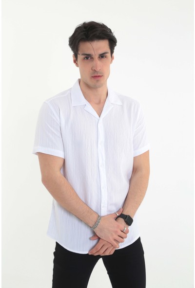 Naglita Erkek Apaş Yaka Pamuk Viskon Kısa Kollu Gömlek (Casual) Naglita Erkek Apaş Yaka Pamuk Viskon Kısa Kollu Gömlek (Casual)