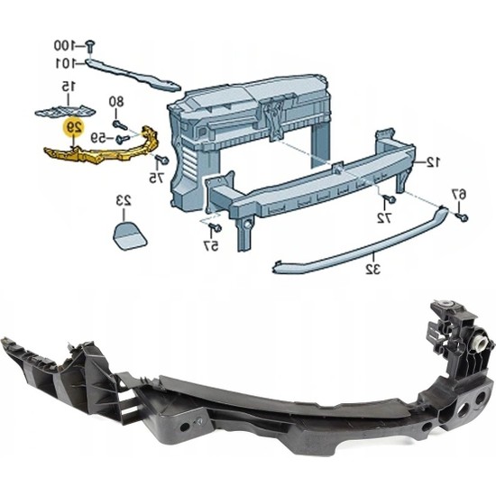 Gkl Vw Golf 6 Sağ Ön Far Alt Braketi 2009-2013 5K0807572J Fiyatı