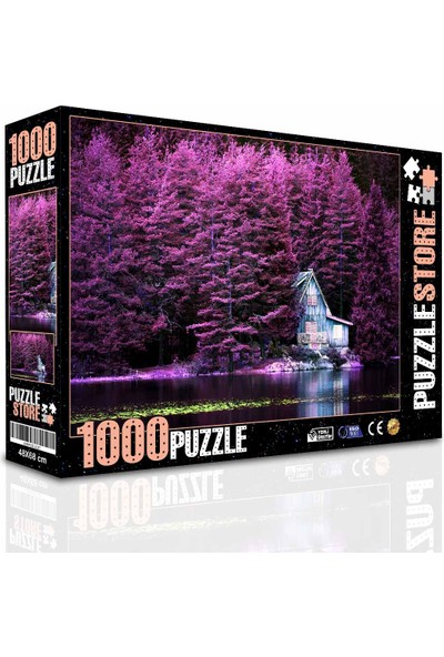 Puzzle Store® Mor Ağaçlı Göldeki Evi 1000 Parça Puzzle Store® Mor Ağaçlı Göldeki Evi 1000 Parça
