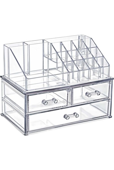 Akman Home Üç Çekmeceli Makyaj Kozmetik Düzenleyici Organizer Set Akman Home Üç Çekmeceli Makyaj Kozmetik Düzenleyici Organizer Set