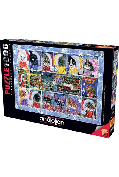 Anatolian 1000 Parçalık Puzzle / Yeni Yıl Kedileri - Kod 1103 Anatolian 1000 Parçalık Puzzle / Yeni Yıl Kedileri - Kod 1103