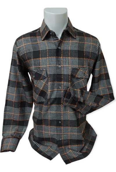 Çankaya Erkek Yün Ekose Uzun Kollu Gömlek N0:1