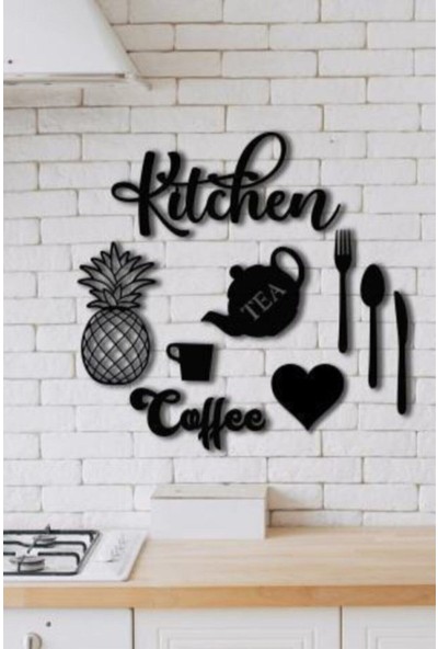 Gibella Kitchen 9 Parça Mutfak Lazer Kesim Siyah Ahşap Duvar Dekorasyon Ürünü Gibella Kitchen 9 Parça Mutfak Lazer Kesim Siyah Ahşap Duvar Dekorasyon Ürünü
