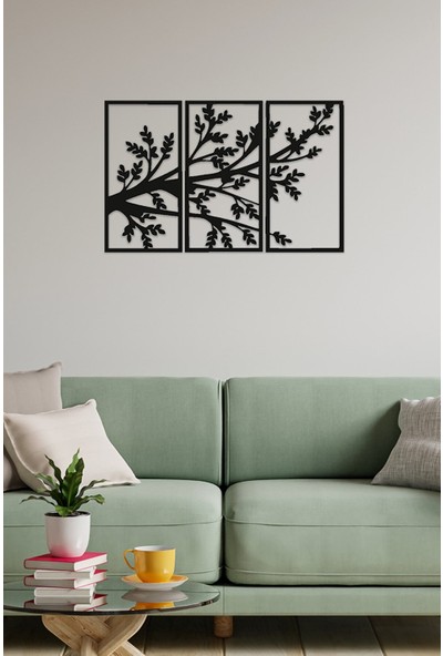 Gibella 3 Parça Dallar Siyah Lazer Kesim Duvar Dekorasyon Ürünü Gibella 3 Parça Dallar Siyah Lazer Kesim Duvar Dekorasyon Ürünü