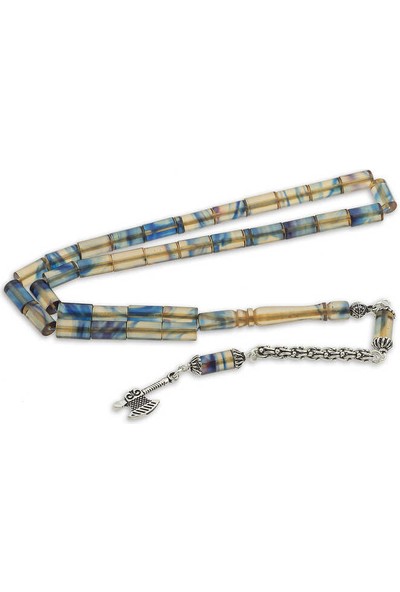 ​Gümüş Balta Püskül Ateş Kehribar Kesme Tesbih