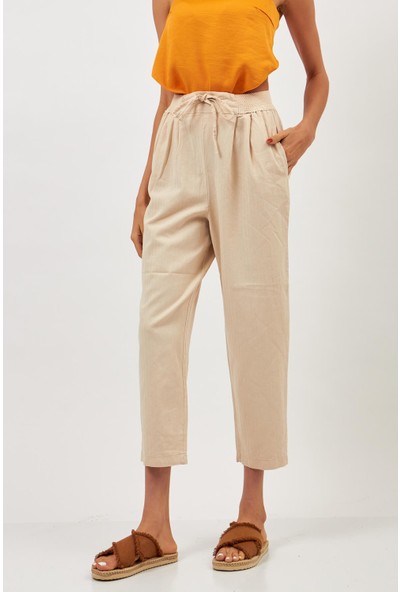 Boutique Bordo Kadın Beli Lastikli Pilili Pantolon Boutique Bordo Kadın Beli Lastikli Pilili Pantolon