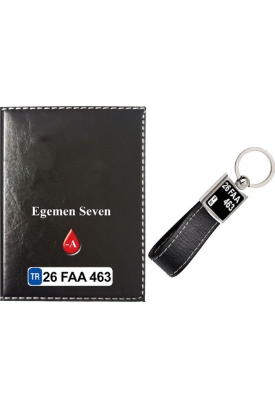 Promosyon Denizi Plakanıza ve Kan Gurubunuza Özel Siyah Ruhsat Kabı ve Anahtarlık Promosyon Denizi Plakanıza ve Kan Gurubunuza Özel Siyah Ruhsat Kabı ve Anahtarlık