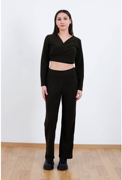 Trender Kadın Kanvas Pantolon Haki 8008