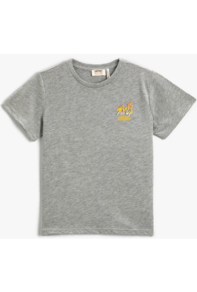 Koton Baskı Detaylı Kısa Kollu Bisiklet Yaka Tişört