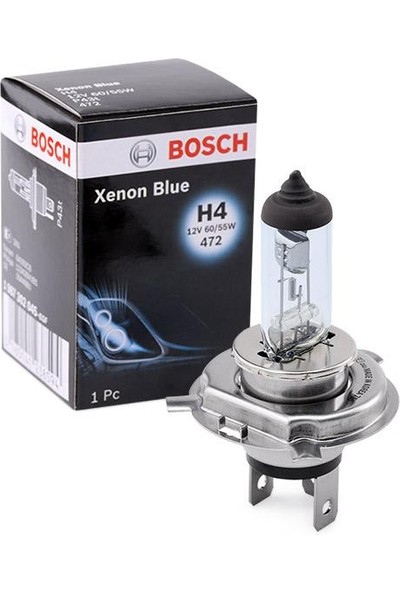 Bosch Motosiklet Far Ampulü H4, Bosch Xenon Blue 12V 60/55W Bosch Motosiklet Far Ampulü H4, Bosch Xenon Blue 12V 60/55W