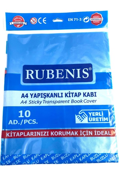 Rubenis A4 Yapışkanlı Buzlu Şeffaf Kitap Kabı 10'lu Farklı Renk Seçenekleriyle Rubenis A4 Yapışkanlı Buzlu Şeffaf Kitap Kabı 10'lu Farklı Renk Seçenekleriyle