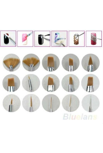 Ocean Tırnak Desen Fırçası 15'li