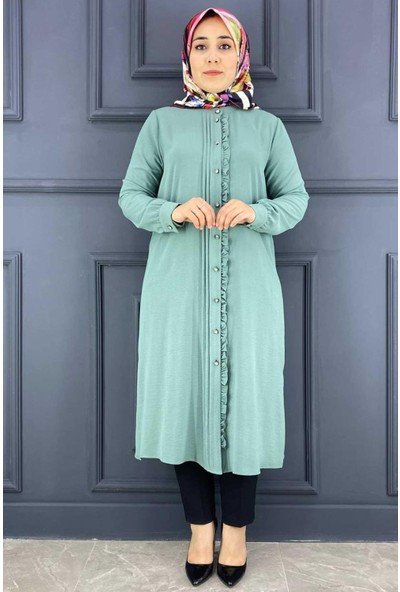 Moda Eminler Kadın Patı Fırfırlı Tesettür Gömlek