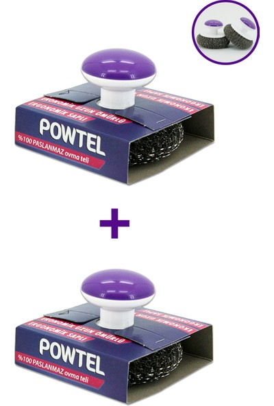 Saplı Paslanmaz Bulaşık Ovma Teli 2'li