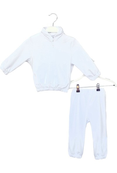 Look Kids Beyaz Kapüşonlu Eşofman Takım 18-24 Ay