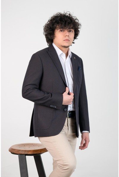 Akçaylar Örme Regular Fit Astarsız Torba Cep Erkek Tek Ceket