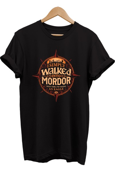 Remonz Lotr Yüzüklerin Efendisi Mordor'a Yürüdüm Baskılı %100 Pamuk Oversize T-Shirt Remonz Lotr Yüzüklerin Efendisi Mordor'a Yürüdüm Baskılı %100 Pamuk Oversize T-Shirt