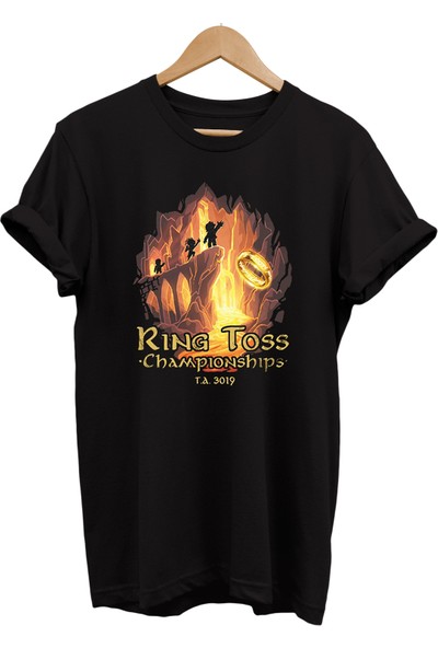 Remonz Lotr Yüzüklerin Efendisi Yüzük Atma Şampiyonası Baskılı %100 Pamuk Oversize T-Shirt Remonz Lotr Yüzüklerin Efendisi Yüzük Atma Şampiyonası Baskılı %100 Pamuk Oversize T-Shirt