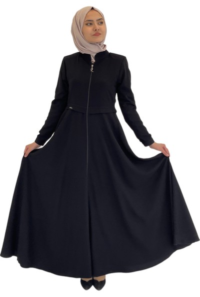 Esranur Siyah Belden Kloş Ferace Esranur Siyah Belden Kloş Ferace