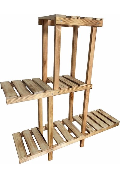 Siyap Shop Alara Çiçeklik, Saksılık, Saksı Standı, Dekoratif Doğal Ahşap, 3 Katlı, 6 Bölmeli Siyap Shop Alara Çiçeklik, Saksılık, Saksı Standı, Dekoratif Doğal Ahşap, 3 Katlı, 6 Bölmeli