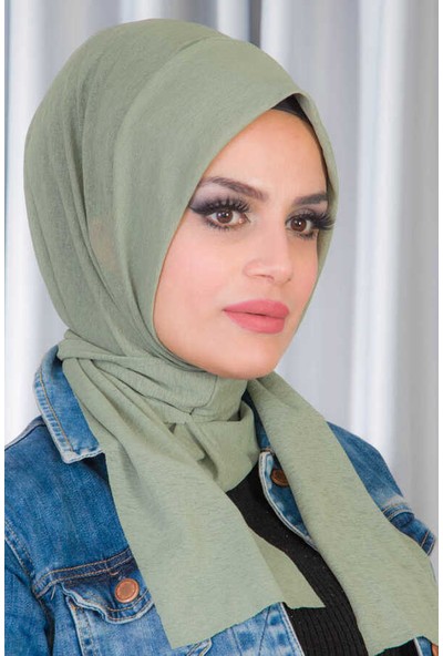 Aişe Tesettür Pastel Yeşil Köpük Hazır Eşarp - 50303