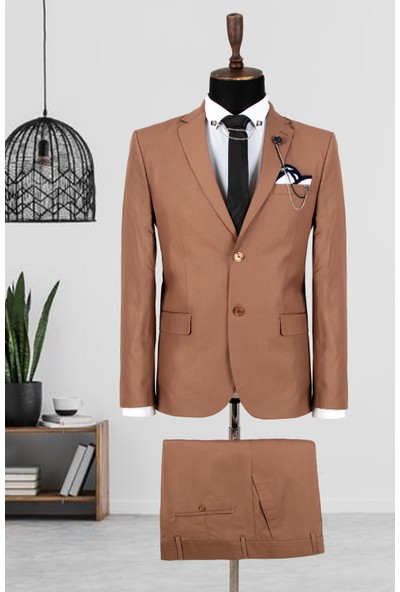 Deepsea Çift Düğmeli Pamuk Saten Erkek Pantolon Ceket Takım Elbise 2201042 Deepsea Çift Düğmeli Pamuk Saten Erkek Pantolon Ceket Takım Elbise 2201042