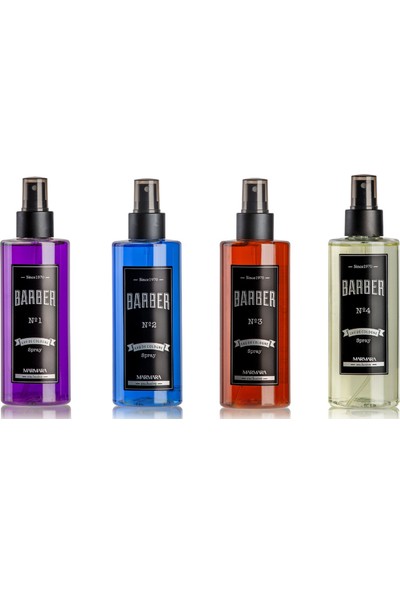 Barber Kolonya 250ML Sprey 4'lü Set No : 1-2-3-4) Barber Kolonya 250ML Sprey 4'lü Set No : 1-2-3-4)