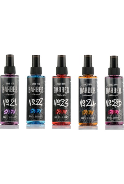 Barber Kolonya 400 ml Sprey 5'li Set ( No : 21-22-23-24-25) Barber Kolonya 400 ml Sprey 5'li Set ( No : 21-22-23-24-25)