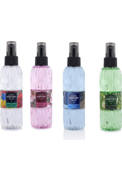 Marmara 150 ml Sprey Kolonya 4'lü Set (Kiraz Çiçeği-Okyanus-Yeşil Çay-Amber) Marmara 150 ml Sprey Kolonya 4'lü Set (Kiraz Çiçeği-Okyanus-Yeşil Çay-Amber)
