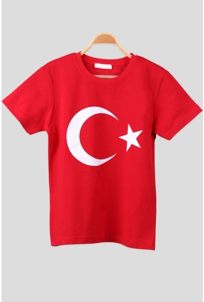Papyon Baby Kids Türk Bayraklı Ayyıldızlı Unisex Çocuk Tişört Kırmızı Papyon Baby Kids Türk Bayraklı Ayyıldızlı Unisex Çocuk Tişört Kırmızı
