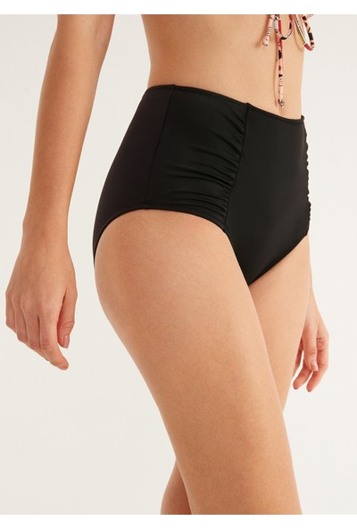 Yanı Pileli Yüksek Bel Bikini Alt Yanı Pileli Yüksek Bel Bikini Alt