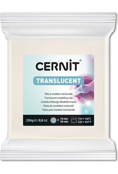 Cernit Translucent (Transparan) Polimer Kil 250 Gr. 005 White Cernit Translucent (Transparan) Polimer Kil 250 Gr. 005 White