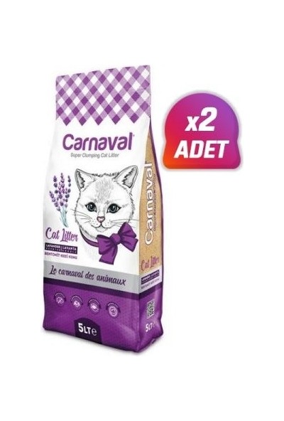 Carnaval 2 Adet - Carnaval Lavanta Kokulu Topaklanan Bentonit Kedi Kumu Ince 5 Lt Carnaval 2 Adet - Carnaval Lavanta Kokulu Topaklanan Bentonit Kedi Kumu Ince 5 Lt