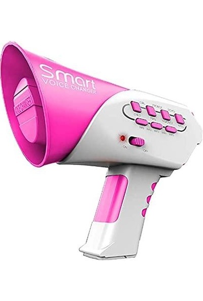 7 Farklı Mini Ses Değiştirici Pembe Megafon 7 Farklı Mini Ses Değiştirici Pembe Megafon