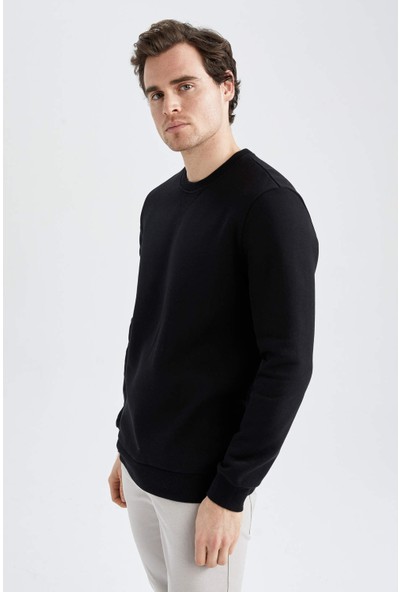 Regular Fit Bisiklet Yaka Basic Pamuklu SWEATSHIRT T3777AZ22SP