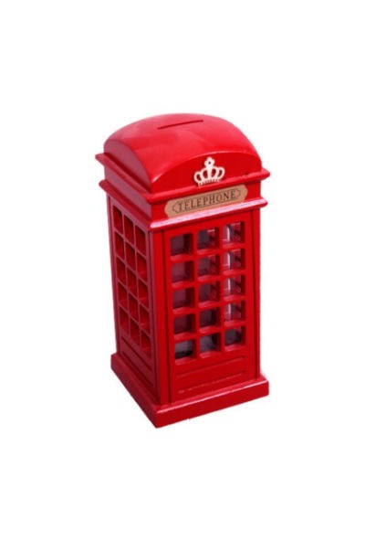 Giftmatik Center Ingiliz Telefon Kulübesi Metal Kumbara Giftmatik Center Ingiliz Telefon Kulübesi Metal Kumbara