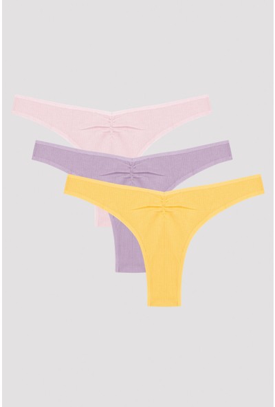 Penti Çok Renkli BU4U Colors 3lü Brazilian Külot Penti Çok Renkli BU4U Colors 3lü Brazilian Külot