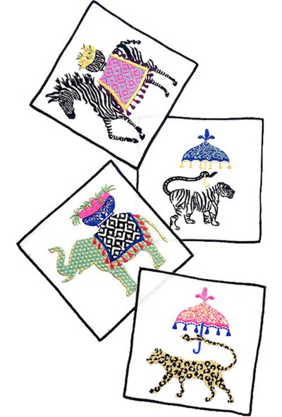 Ge Living 4'lü Safari Serisi Keten Kokteyl Peçete