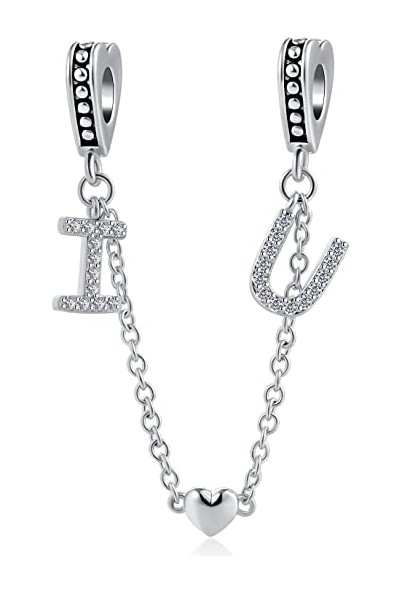 Charge Ysahan Kalp Emniyet Zinciri Pandora Bilezik Için Sarkan Tılsım Seni Seviyorum Güvenlik Zinciri