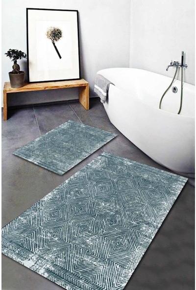 Silik Labirent Desenli 2'li Halı Takımı (60X100/40X60) - CP1333 Silik Labirent Desenli 2'li Halı Takımı (60X100/40X60) - CP1333