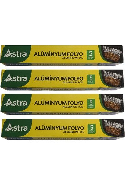 Astra Alüminyum Folyo 5 Metre x 4 Adet