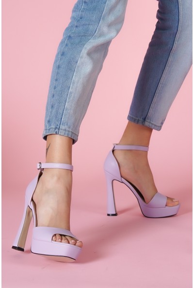 Divolya Vilma Lila Platform Topuklu Günlük Ayakkabı