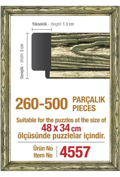 Art Puzzle 500'LÜK Puzzle Yapboz Çerçevesi Platin 48 x 34 cm Art Puzzle 500'LÜK Puzzle Yapboz Çerçevesi Platin 48 x 34 cm