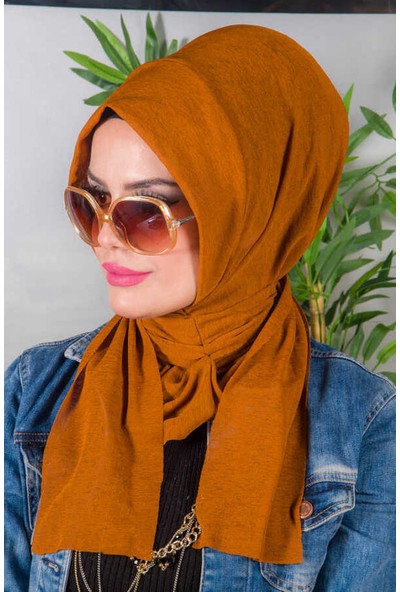 Aişe Tesettür Taba Köpük Hazır Eşarp - 50303